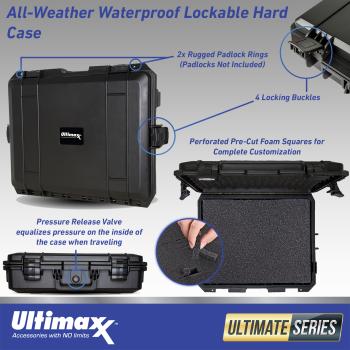 Ultimaxx All-Weather Waterproof Lockable Hard Case - SlrHut.co.uk